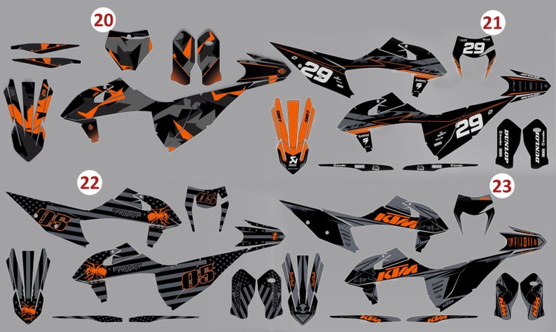 Holographic and Chrome Stickers for Motorcycle Kawasaki Yamaha KTM ...