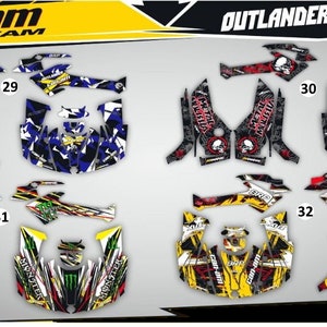 Decals Graphic Kit for ATV Yamaha Honda Suzuki BRP Can-am Polaris ...