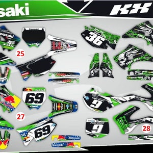 Kawasaki Kxf Kx450f Kx250f Kx Klx Motorcycle Vinyl Graphic Decal for ...