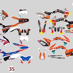 Custom Vinyl Sticker for Motorcycle KTM Sx Sxf Exc Smc Smr Duke Cross ...