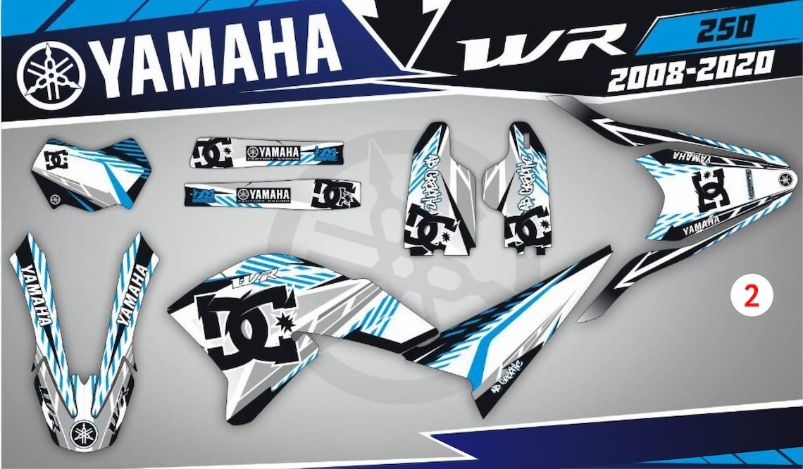 Custom Decal Graphic Kit for Dirt Bike Yamaha Yzf 250 450 Yz 85 125 Wrf ...