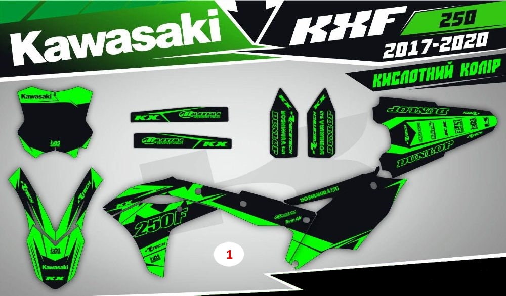Stickers Graphics Moto Decals Kawasaki KXF KX450F KX250F KX KLX 65 85 ...