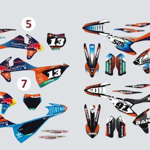 Custom Vinyl Sticker for Motorcycle KTM Sx Sxf Exc Smc Smr Duke Cross ...