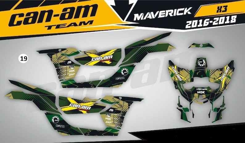 ATV Brp Bombardier Can-am DS Outlander Renegade Maverick X3 Custom ...