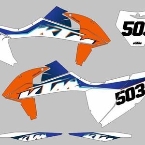 Vinyl Decals Graphic Kit for Motocross, Motorcycle KTM kovi Beta ...