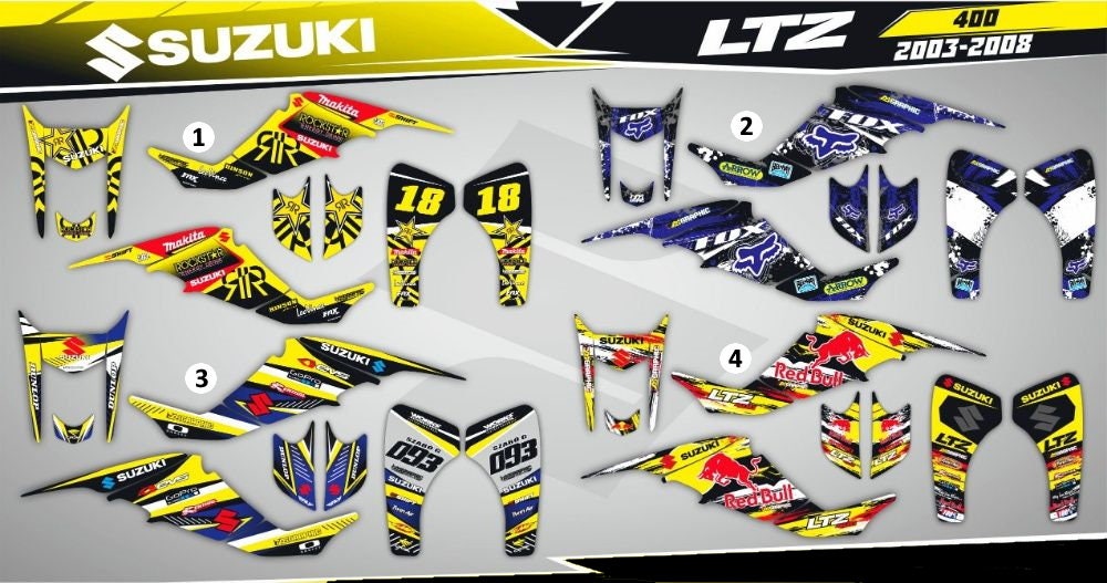 Decals Graphic Kit for ATV Yamaha Honda Suzuki BRP Can-am - Etsy