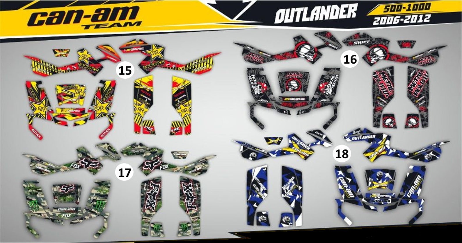 ATV Brp Bombardier Can-am DS Outlander Renegade Maverick X3 Custom ...