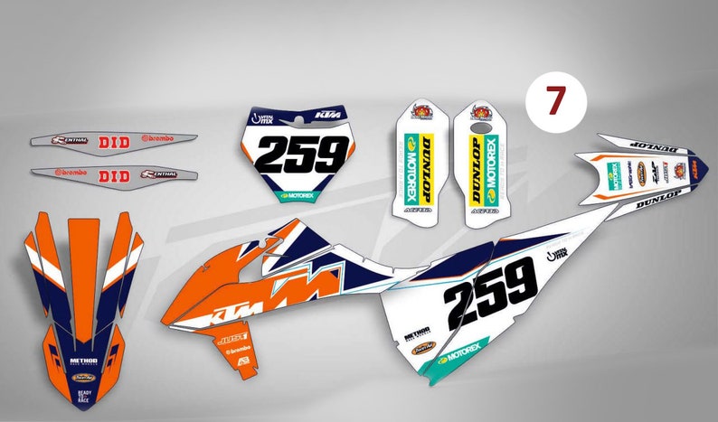 Motocross Custom Protective Stickers for Motorcycle KTM Husqvarna ...