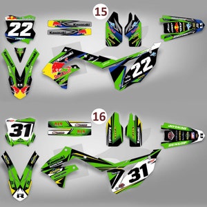 Motorcycle Kawasaki Kxf Kx450f Kx250f Kx Klx Custom Vinyl Decals ...