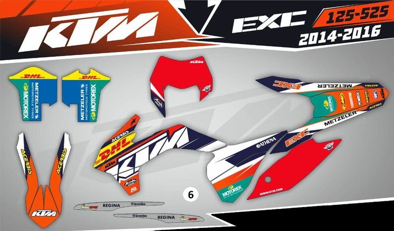 Custom Vinyl Stickers for Motorcycle KTM Suzuki Honda Husqvarna ...