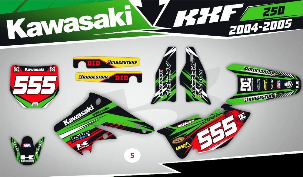 Stickers Graphics Moto Decals Kawasaki KXF KX450F KX250F KX KLX 65 85 ...