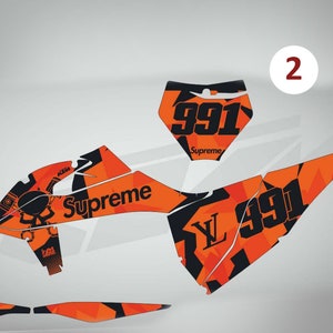 Motocross Decals Graphic Kit, Vinyl Protective Stickers for Motorcycle ...