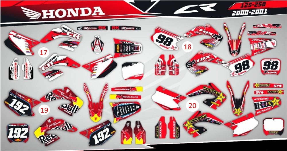 Graphic Decal for Motorcycle Honda Cr Crf Xr Fmx Motorcycle - Etsy