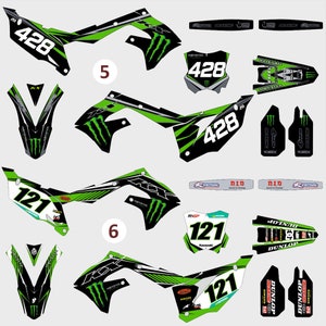 Motorcycle Kawasaki Kxf Kx450f Kx250f Kx Klx Custom Vinyl Decals ...