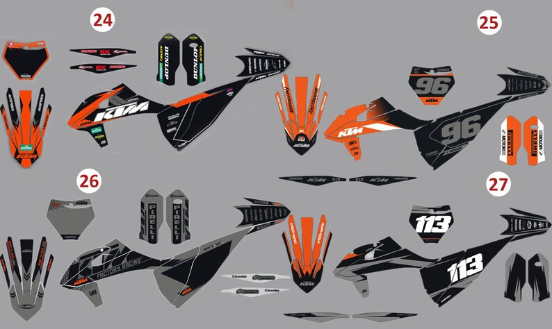 Holographic and Chrome Stickers for Motorcycle Kawasaki Yamaha KTM ...