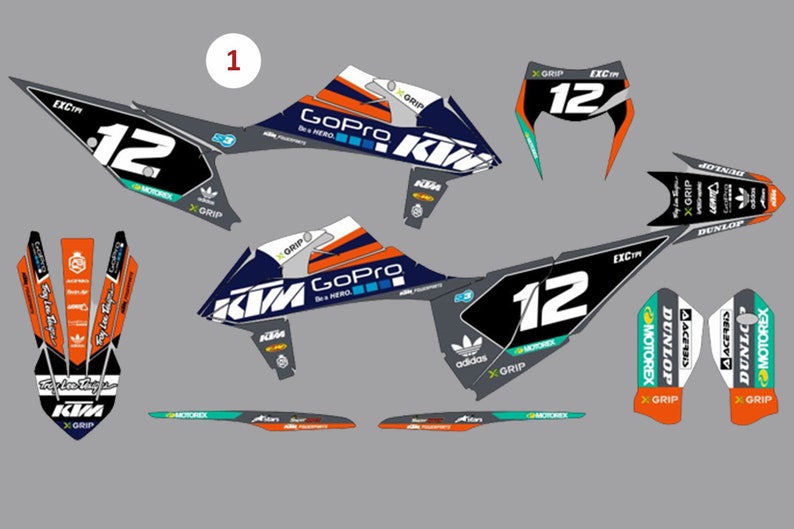 Holographic and Chrome Stickers for Motorcycle Kawasaki Yamaha KTM ...