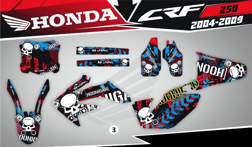 Motocross Husqvarna FC TC Kawasaki Kfr Honda CRF Motorcycle Sticker Set ...