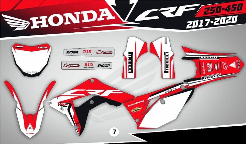 Motocross Husqvarna FC TC Kawasaki Kfr Honda CRF Motorcycle Sticker Set ...
