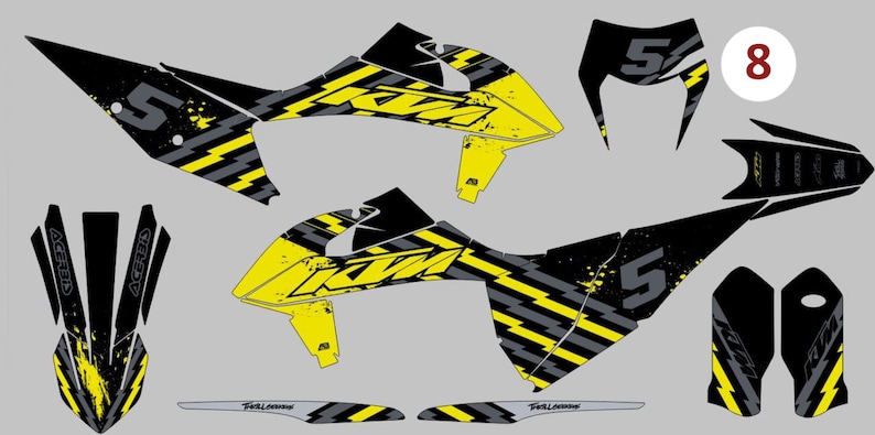 Motocross Custom Protective Stickers for Motorcycle KTM Husqvarna ...