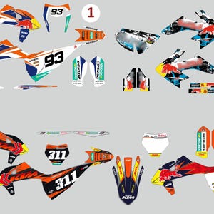 Custom Vinyl Sticker for Motorcycle KTM Sx Sxf Exc Smc Smr Duke Cross ...