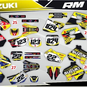 Motorcycle Suzuki Rm Rmz Drz Djebel Dr Decals Graphic Kit, Motorcycle ...