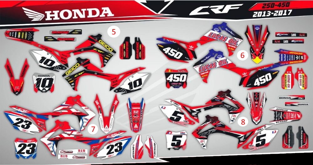 Graphic Decal for Motorcycle Honda Cr Crf Xr Fmx Motorcycle - Etsy