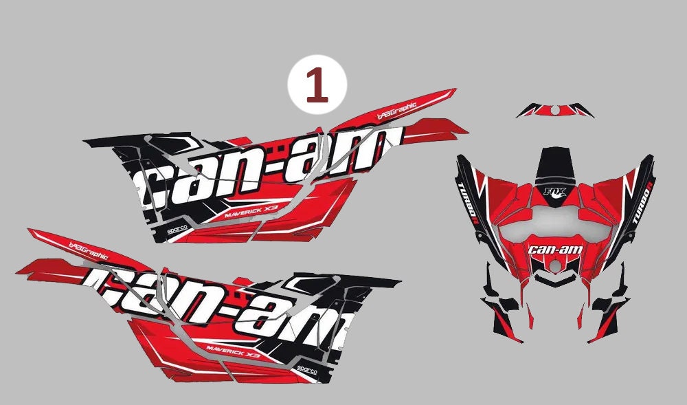 Custom Vinyl Protective Stickers ATV Can-am Maverick X3 Polaris Rzr Pro ...