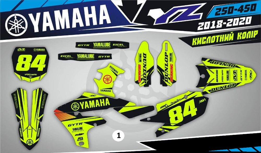 Neon Stickers for Motorcycle Kawasaki Yamaha KTM Honda Husqvarna Suzuki ...