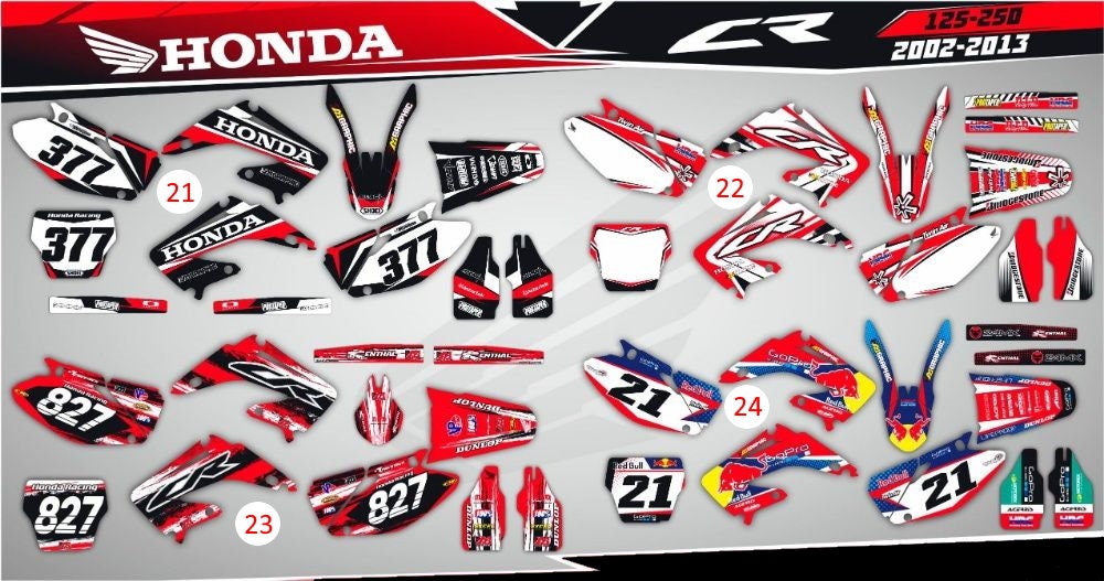 Graphic Decal for Motorcycle Honda Cr Crf Xr Fmx Motorcycle - Etsy