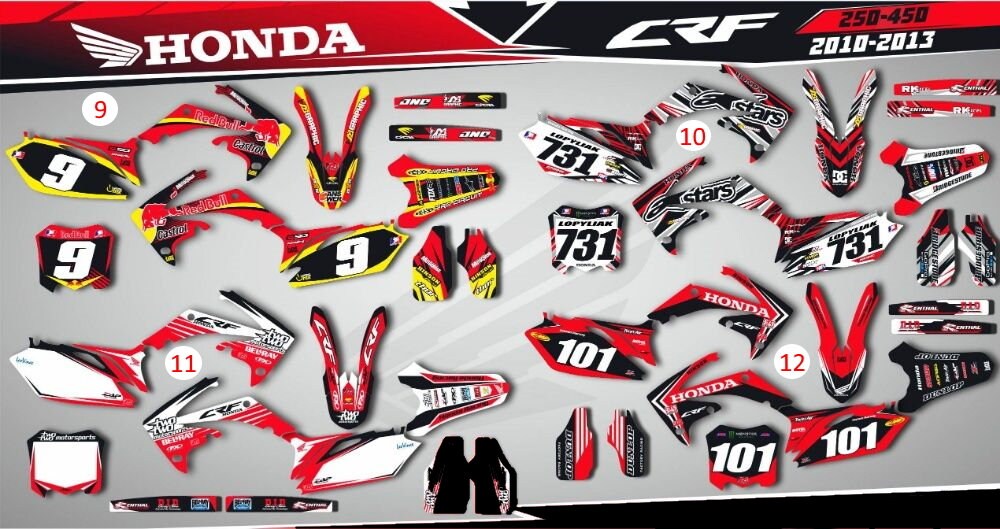 Graphic Decal for Motorcycle Honda Cr Crf Xr Fmx Motorcycle - Etsy