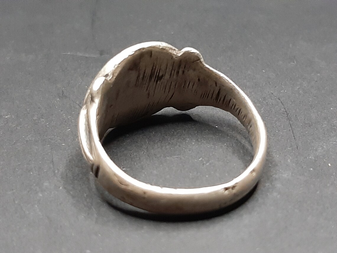 Ancient Roman Silver Ring With an Image - Etsy