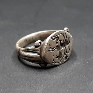 Ancient Roman Silver Ring With an Image - Etsy