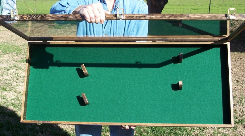 Double Rifle Display Case 44x18x3 Wall Mount Locking | Etsy