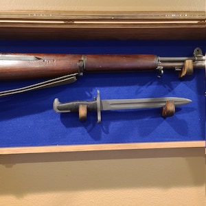 M1 GARAND DISPLAY CASE 48X12X4 With Bayonet Mounts - Etsy