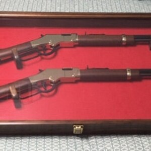 Double Rifle Display Case 44x18x3 Wall Mount Locking - Etsy