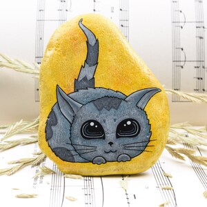 Tabby Cat, Painted Rock, Painted Cat - Etsy