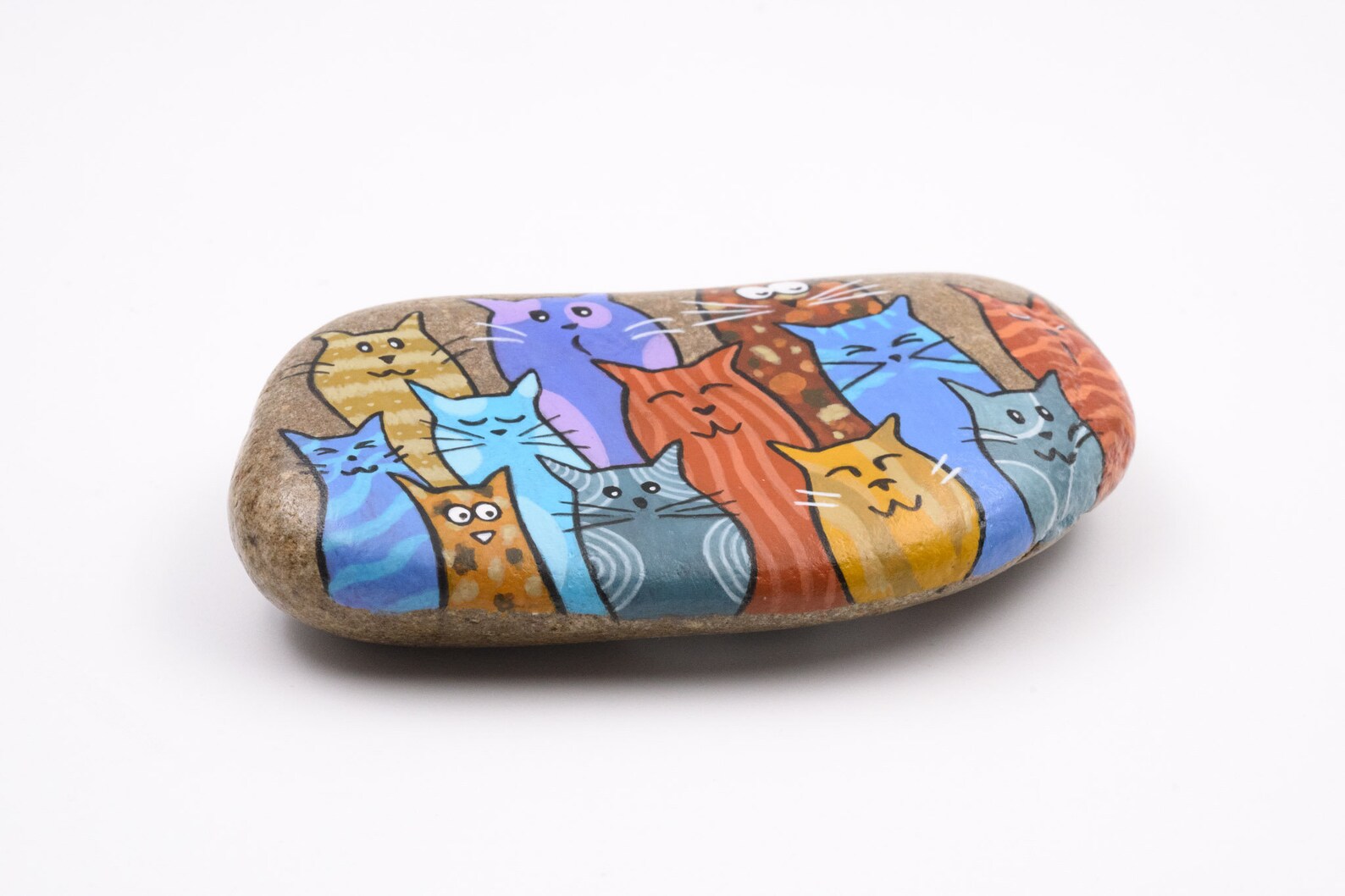 Funny Cats Painted Rock Cats Friends - Etsy