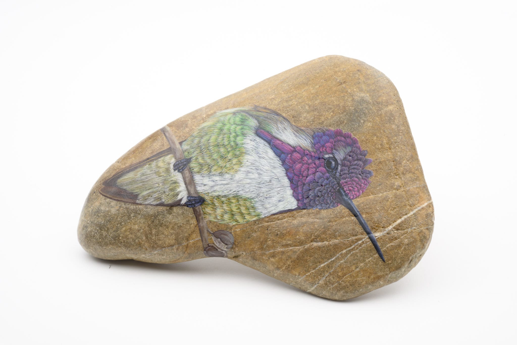 Hummingbird Painting, Painted Stone, Rock Art - Etsy