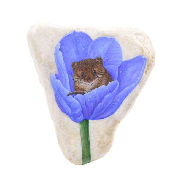 Mouse Rock Painted - Etsy
