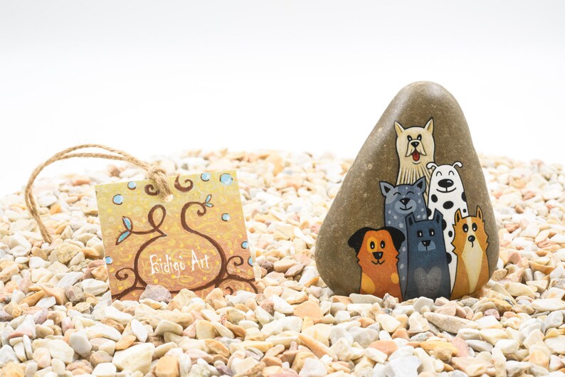 Funny Dogs Painted Stone Dogs Paint Dogs Friends - Etsy