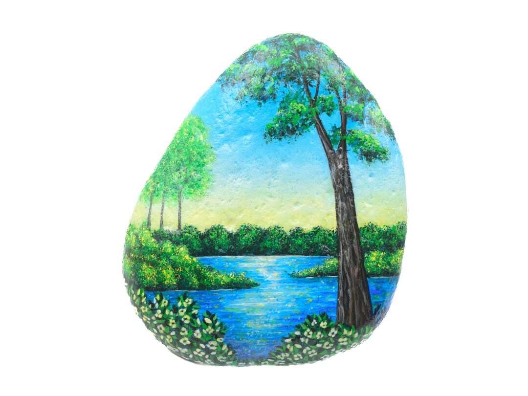 Painted Forest, Landscape Stone, Forest Landscape, Painted Rock, River ...
