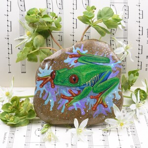 Painted Frog, Painted Stone, Rock Art - Etsy