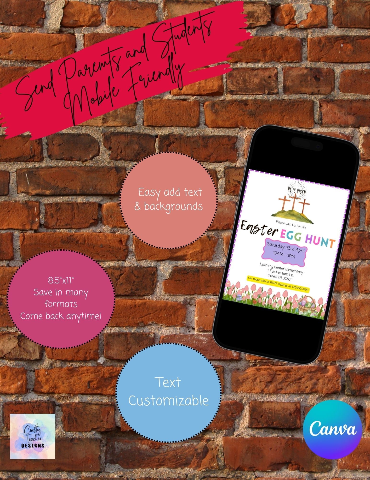 EDITABLE Religious Easter Egg Hunt Flyer, Digital Download, Easter ...