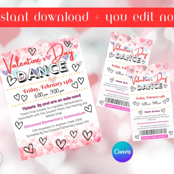Valentine Dance Invite - Etsy