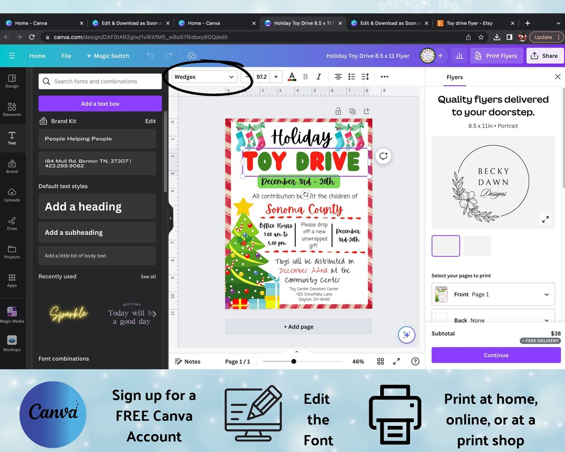 Editable Family Reading Night Flyer, PTO PTA Family School Flyer ...