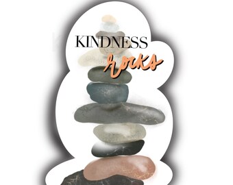 Rocks Sticker Waterproof Sticker Stacked Rocks Decal Laptop Decal ...