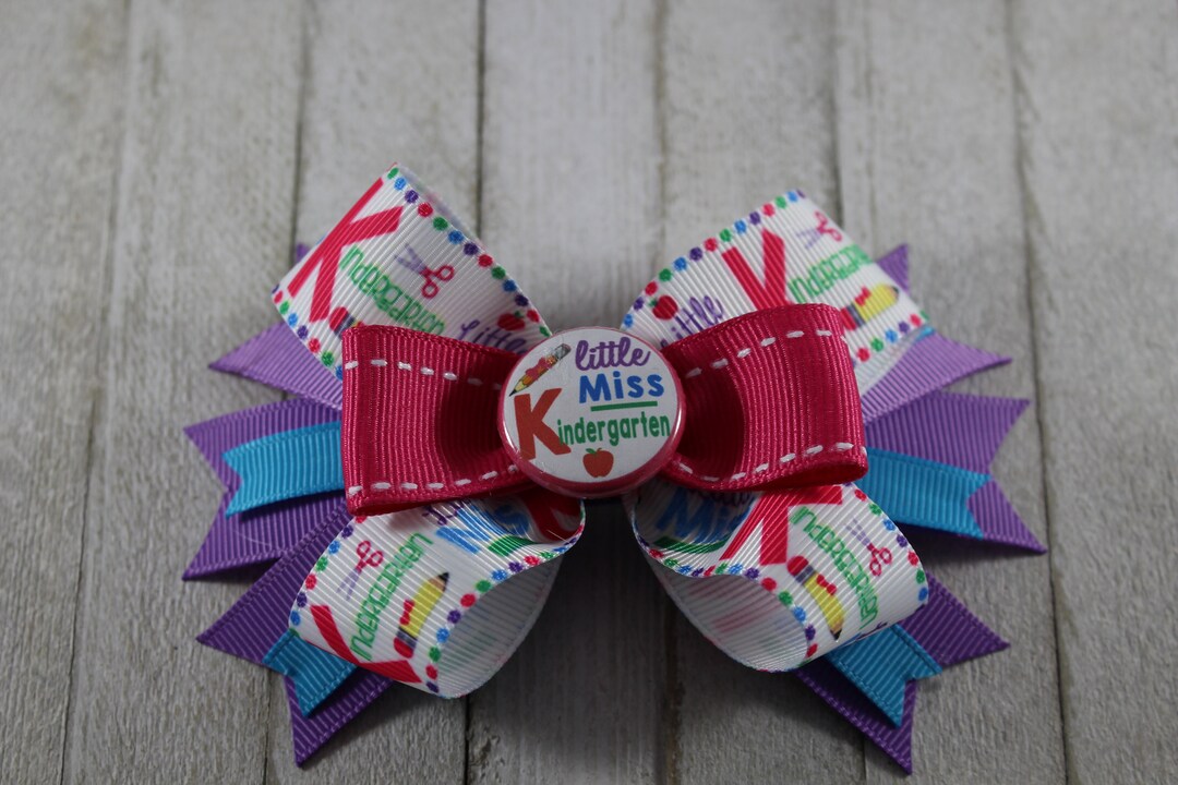 Kindergarten Back to School Hair Bow - Etsy