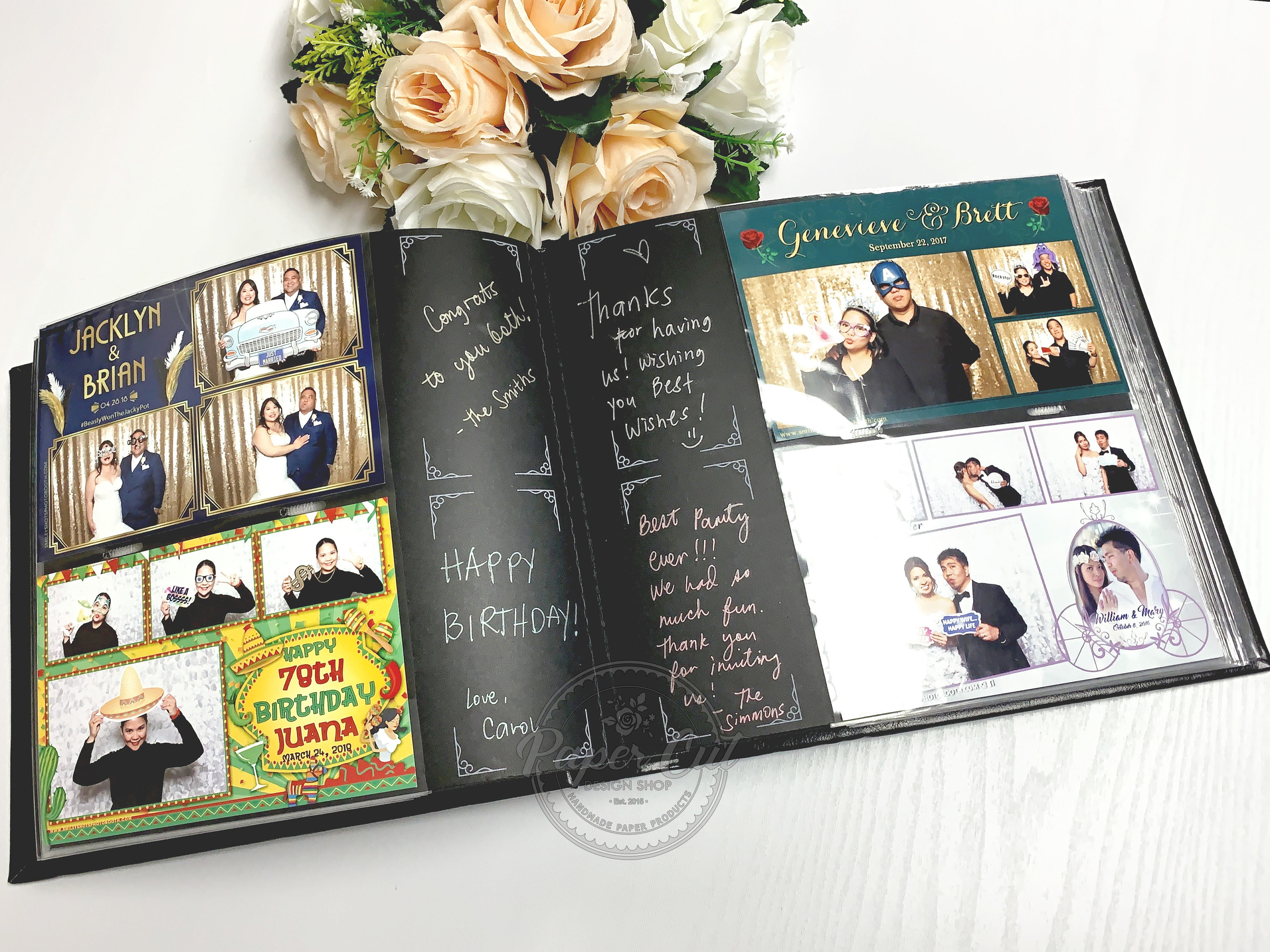 Photo Booth Album Slip-in Album BLACK With Storage Box Wedding Album ...