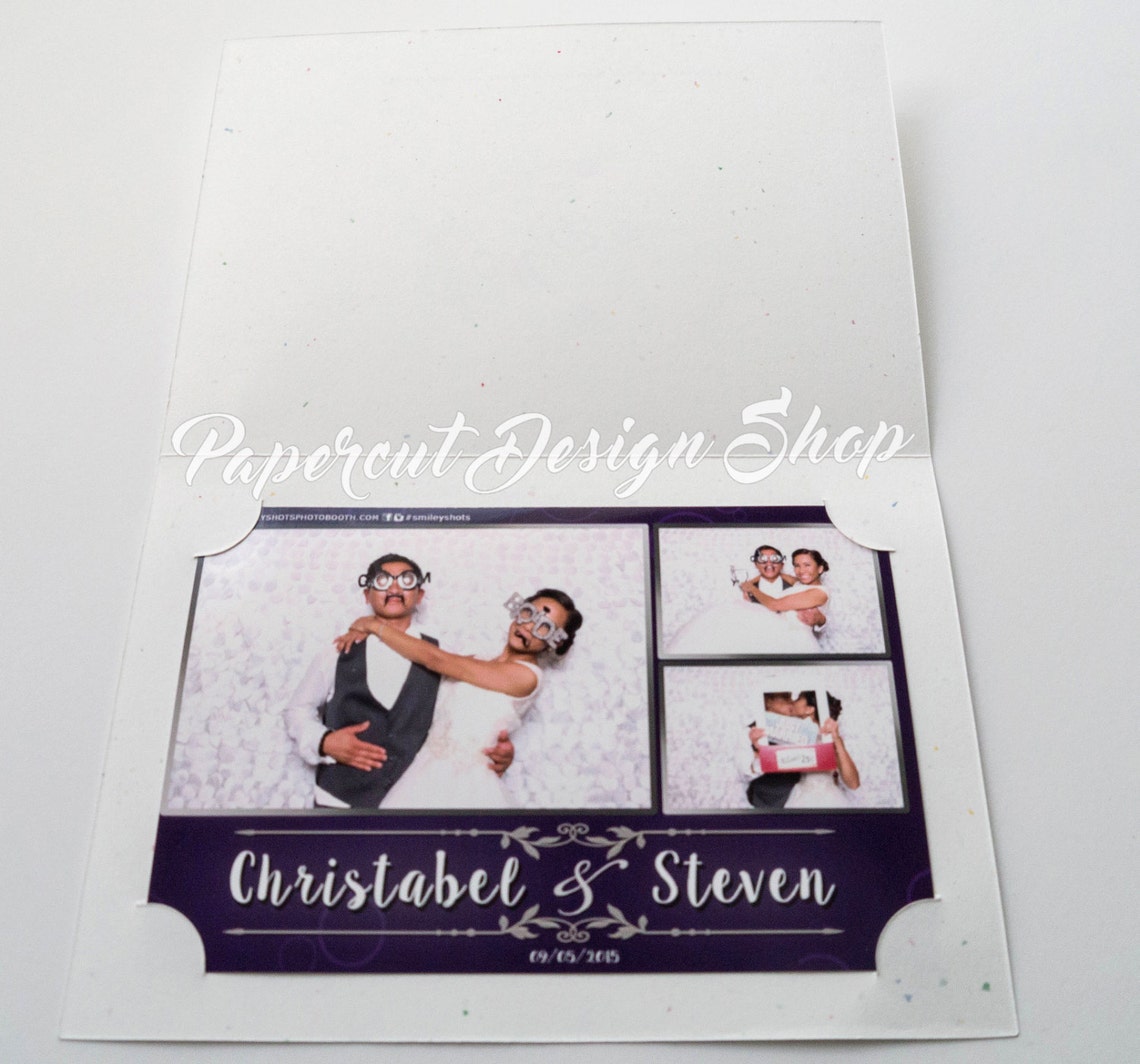 Photo Booth Photo Holder Personalized Monogram Photo Folder - Etsy