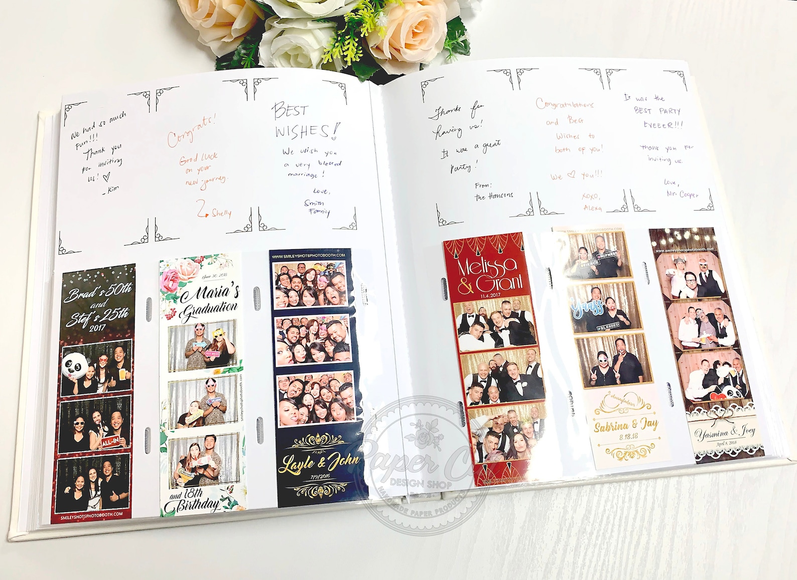 Photo Booth Album Slip-in Album WHITE With Storage Box Wedding - Etsy